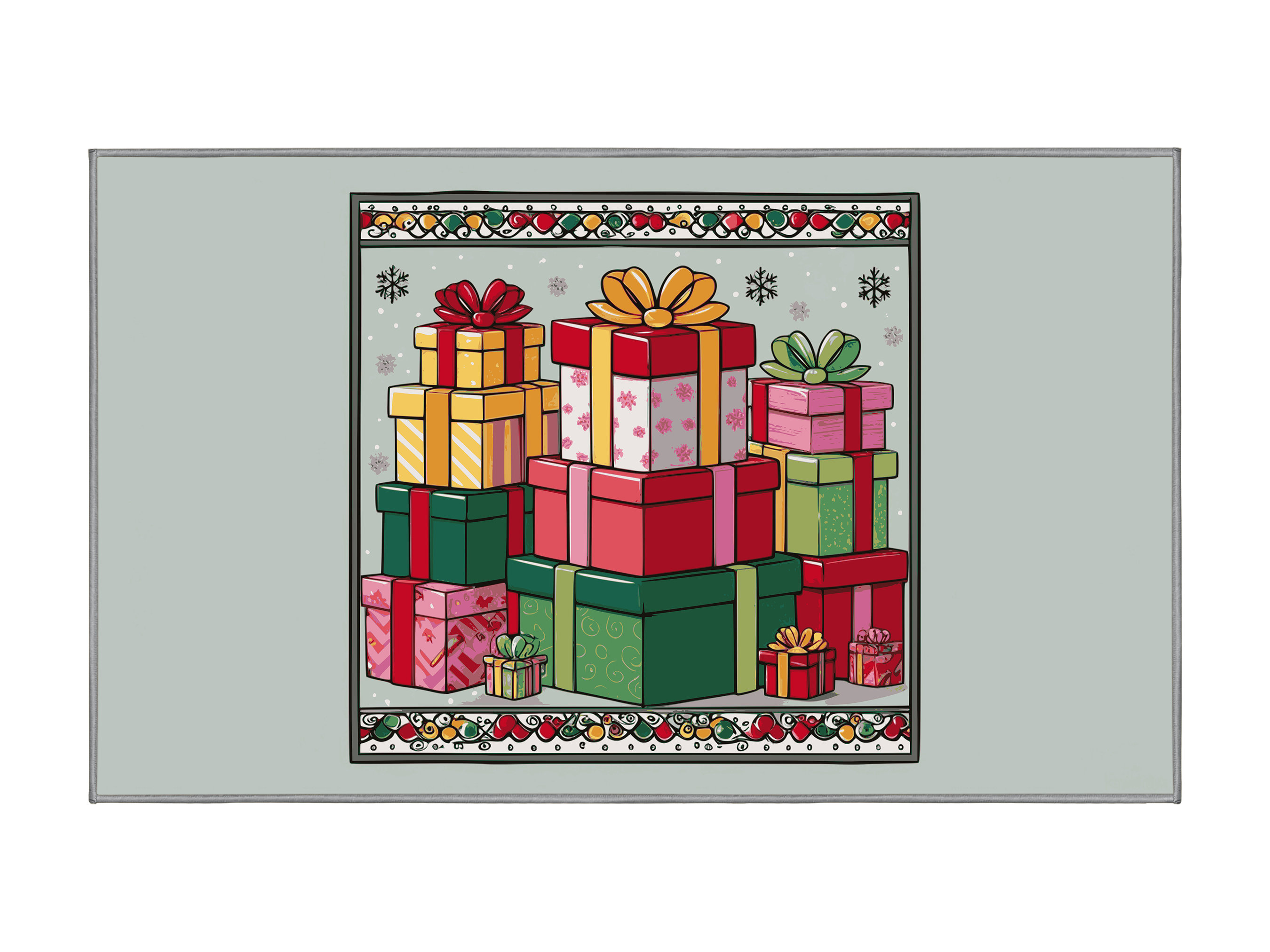 The Holiday Aisle® Christmas Winter Holiday Rug | Wayfair