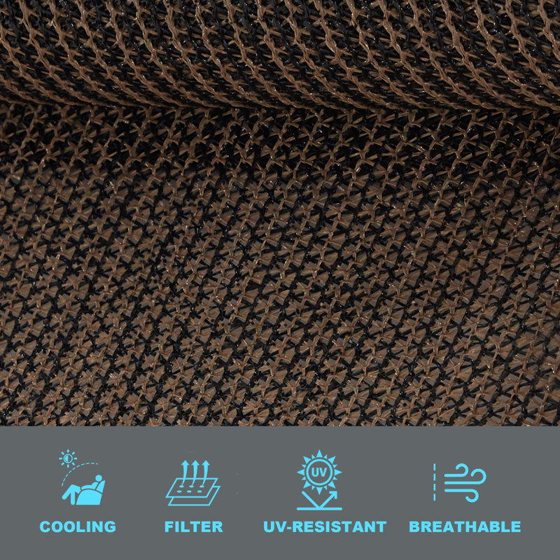 Symple Stuff Semi-Sheer Outdoor Roller Shade with Pull Cord Roll Up ...