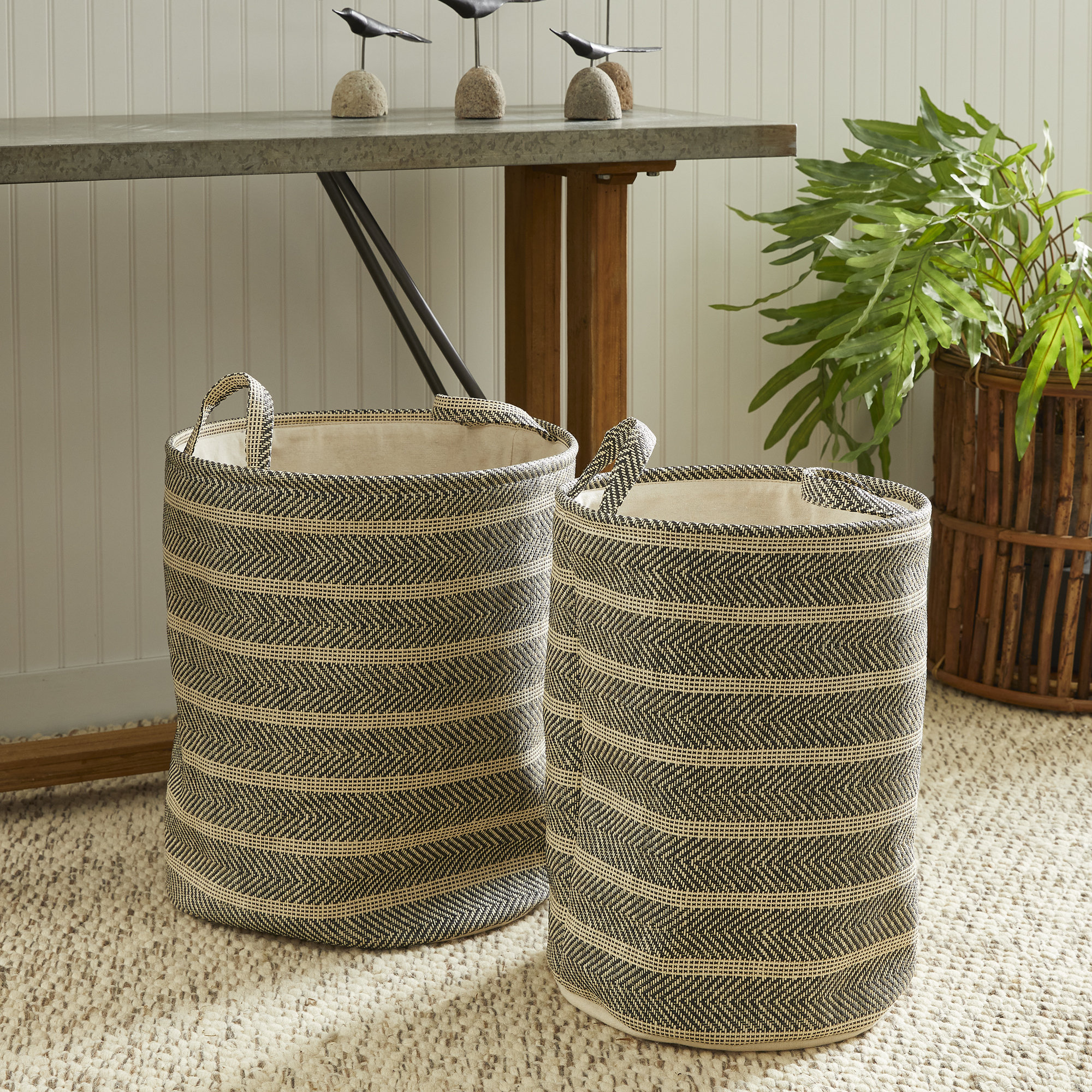 Birch Lane™ 2 Piece Fabric Basket Set - Wayfair Canada