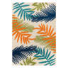 Beachcrest Home™ Parksley Palm Frond Ivory/Orange/Navy Indoor & Outdoor ...