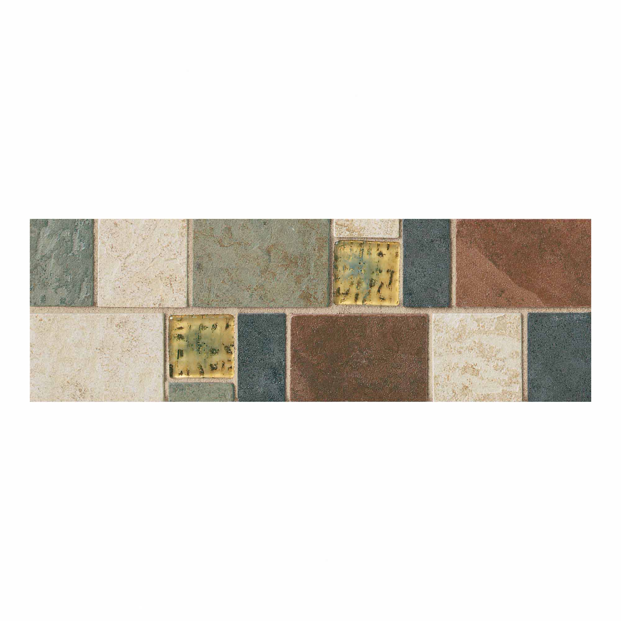 Daltile Continental Slate 12" x 4" Decorative Accent in Multi Deco ...