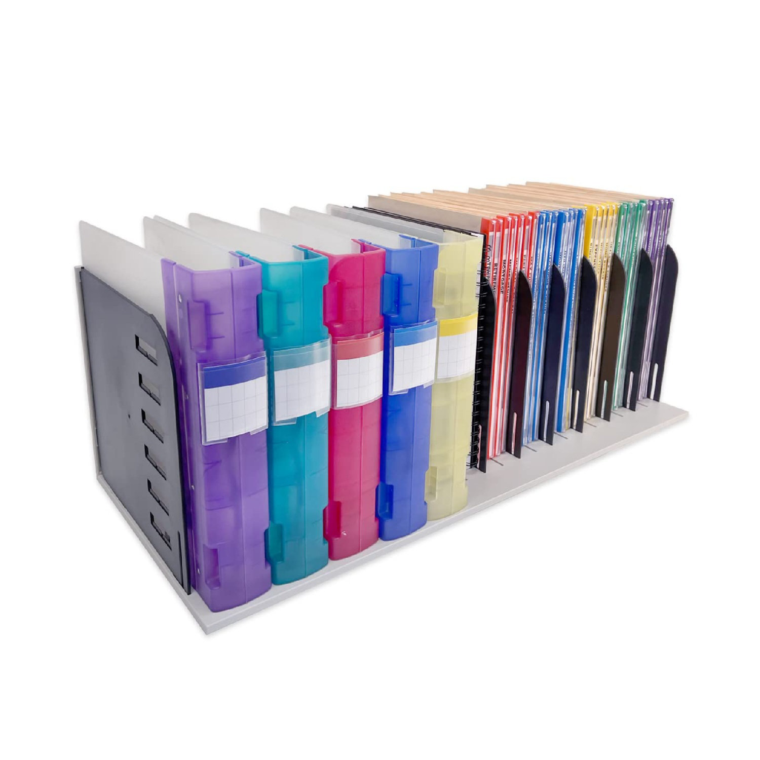 Orblue 8 Slot Vertical File Organizer And Sorter With 9 Dividers That ...
