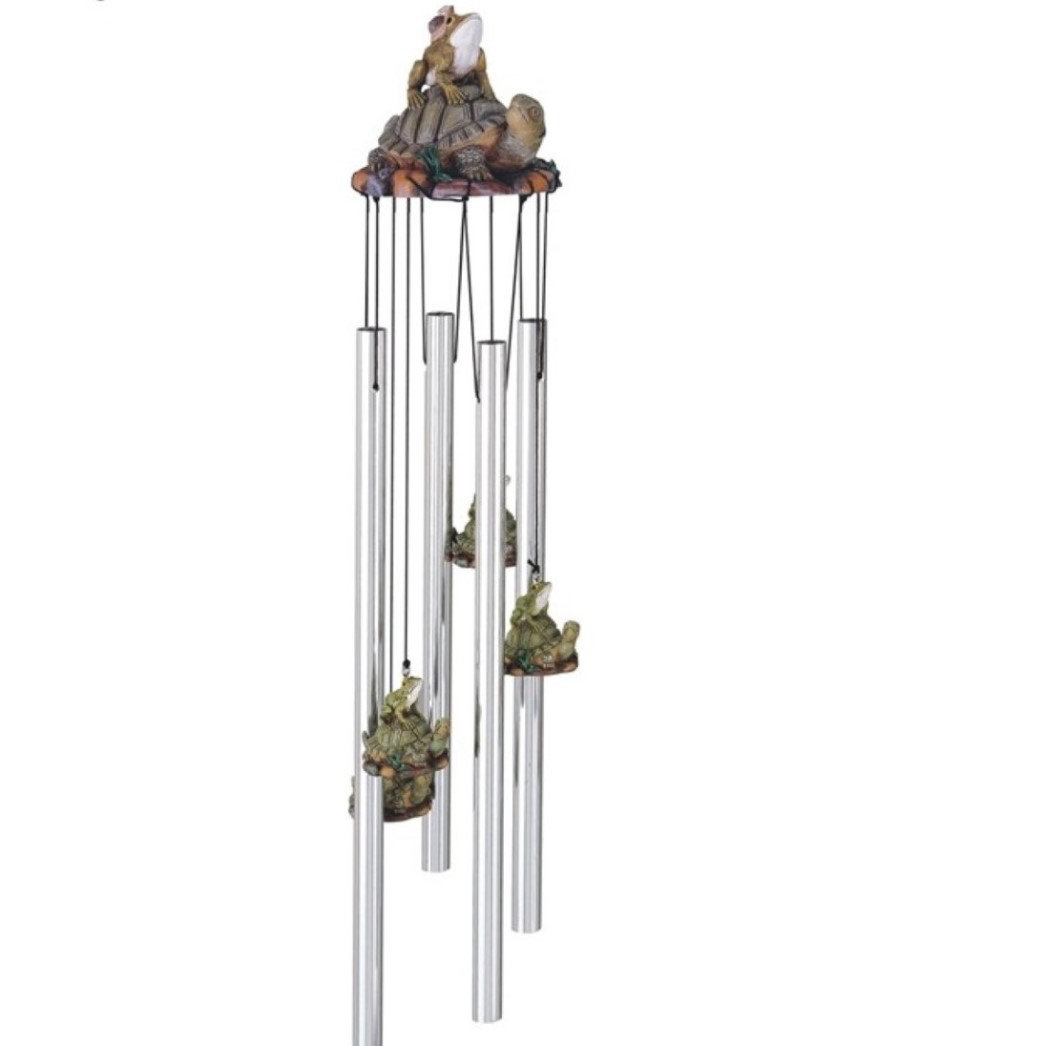 Arlmont & Co. Long Frog And Turtle Round Top Wind Chime - Wayfair Canada