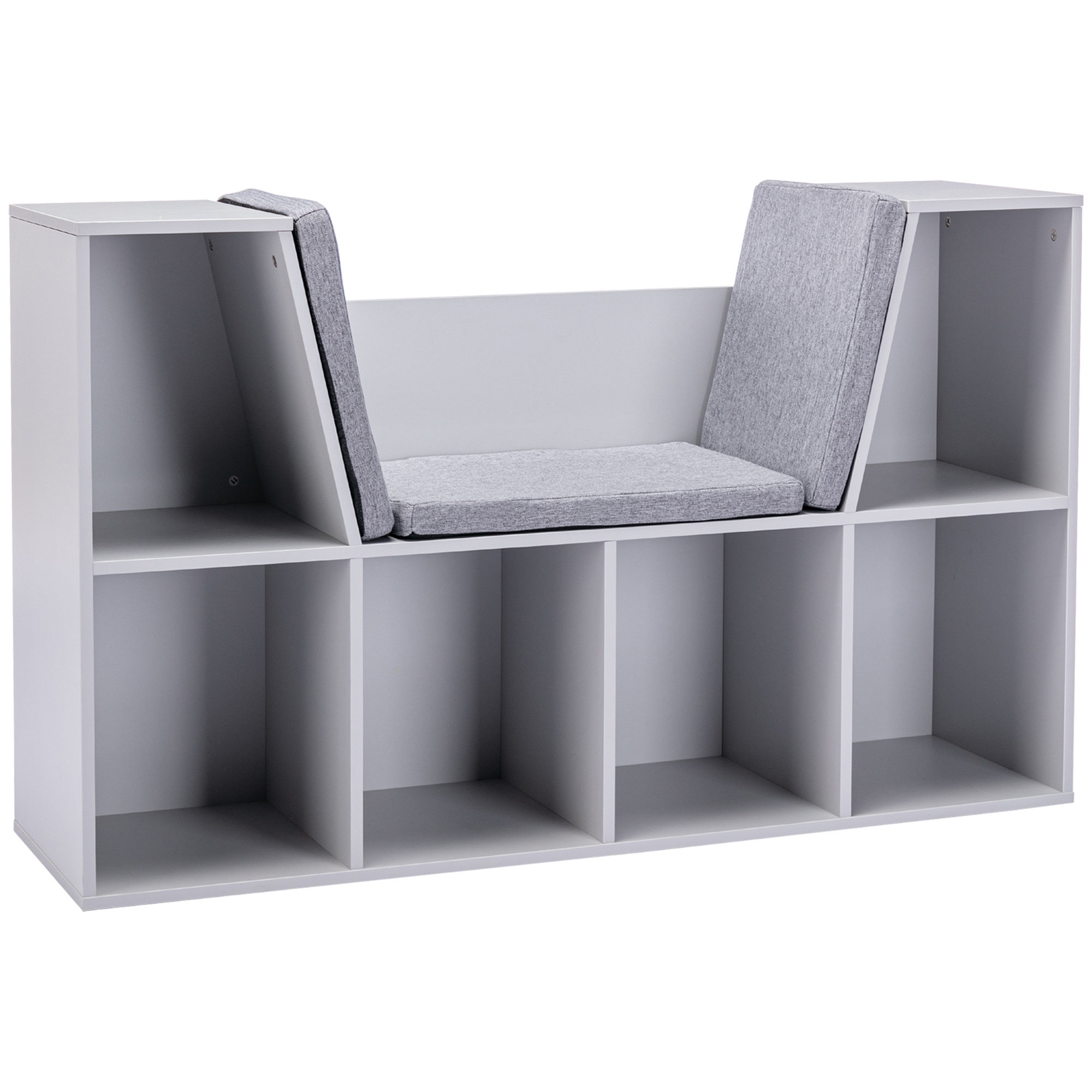 Latitude Run® 6-Cubby Bookcase With Reading Nook And Cushion, Multi ...