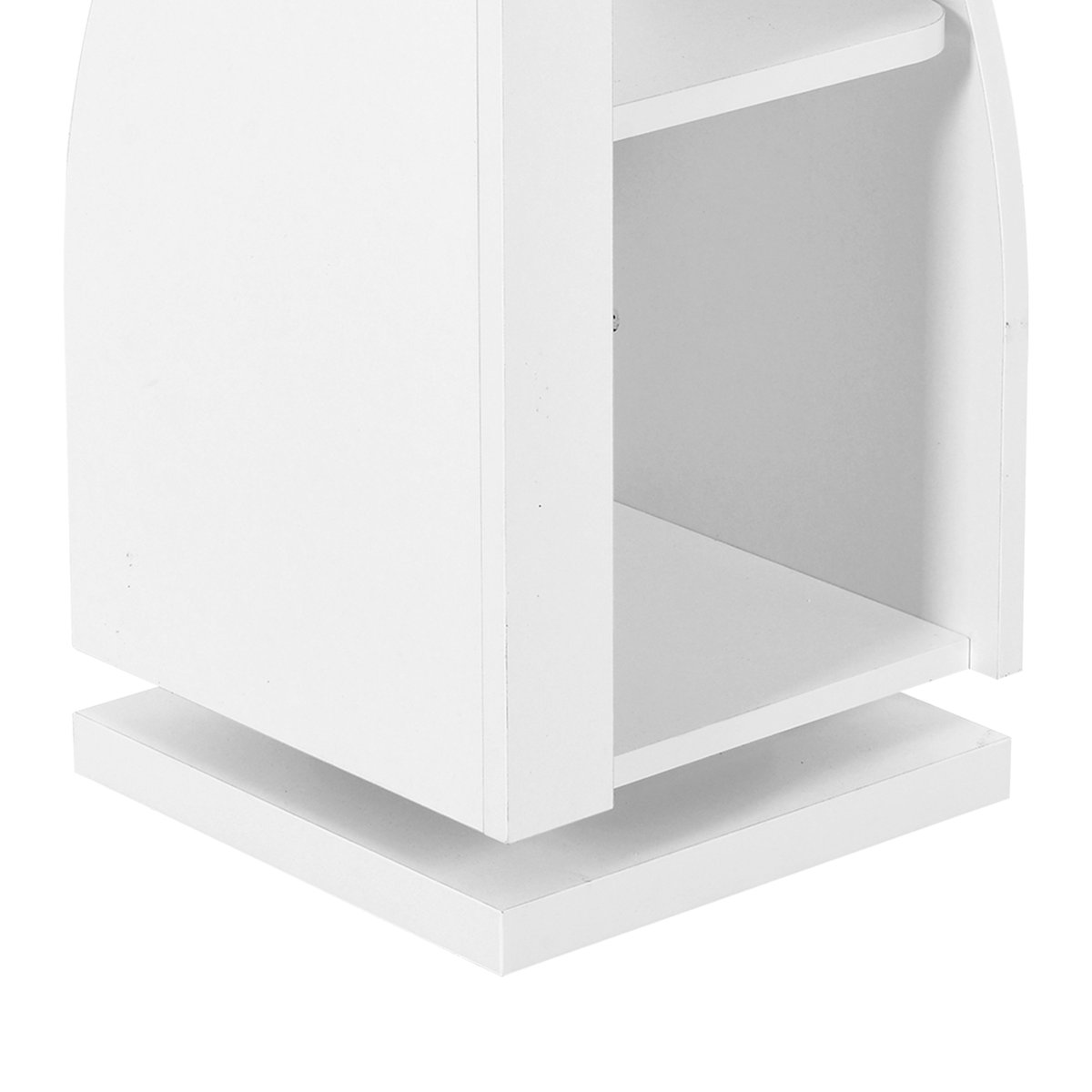 Wade Logan® Chalese 360° Rotating Bookshelf, 4 Tiers Corner Shelf ...