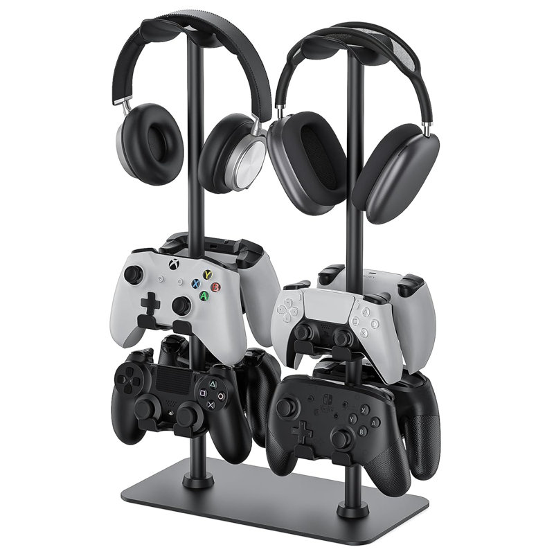 Inbox Zero Headset Stand Controller Holder For 2 Headset And 8 ...