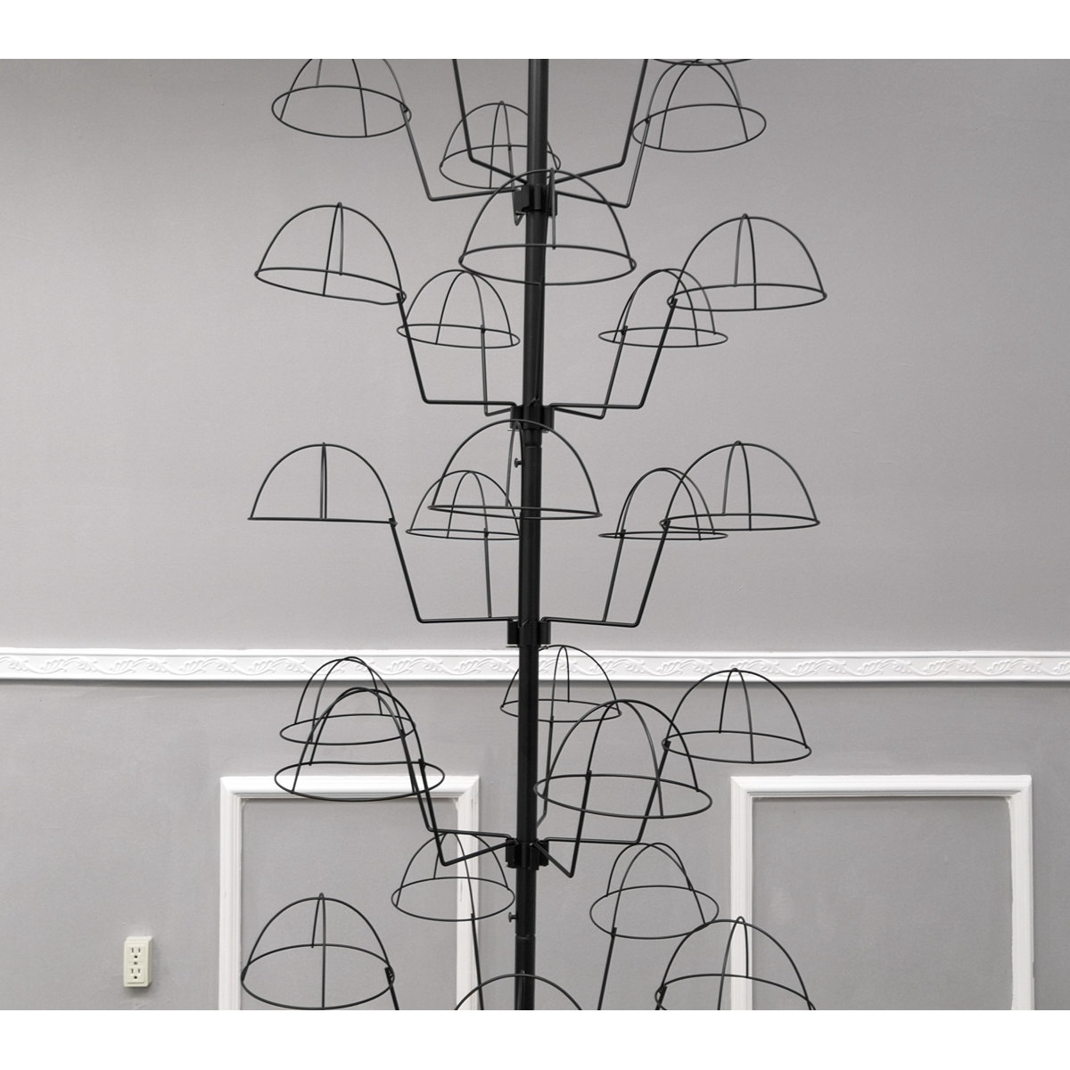 FixtureDisplays® 6-Tier 24 Hat Rotating Hat Display Rack Free Standing ...