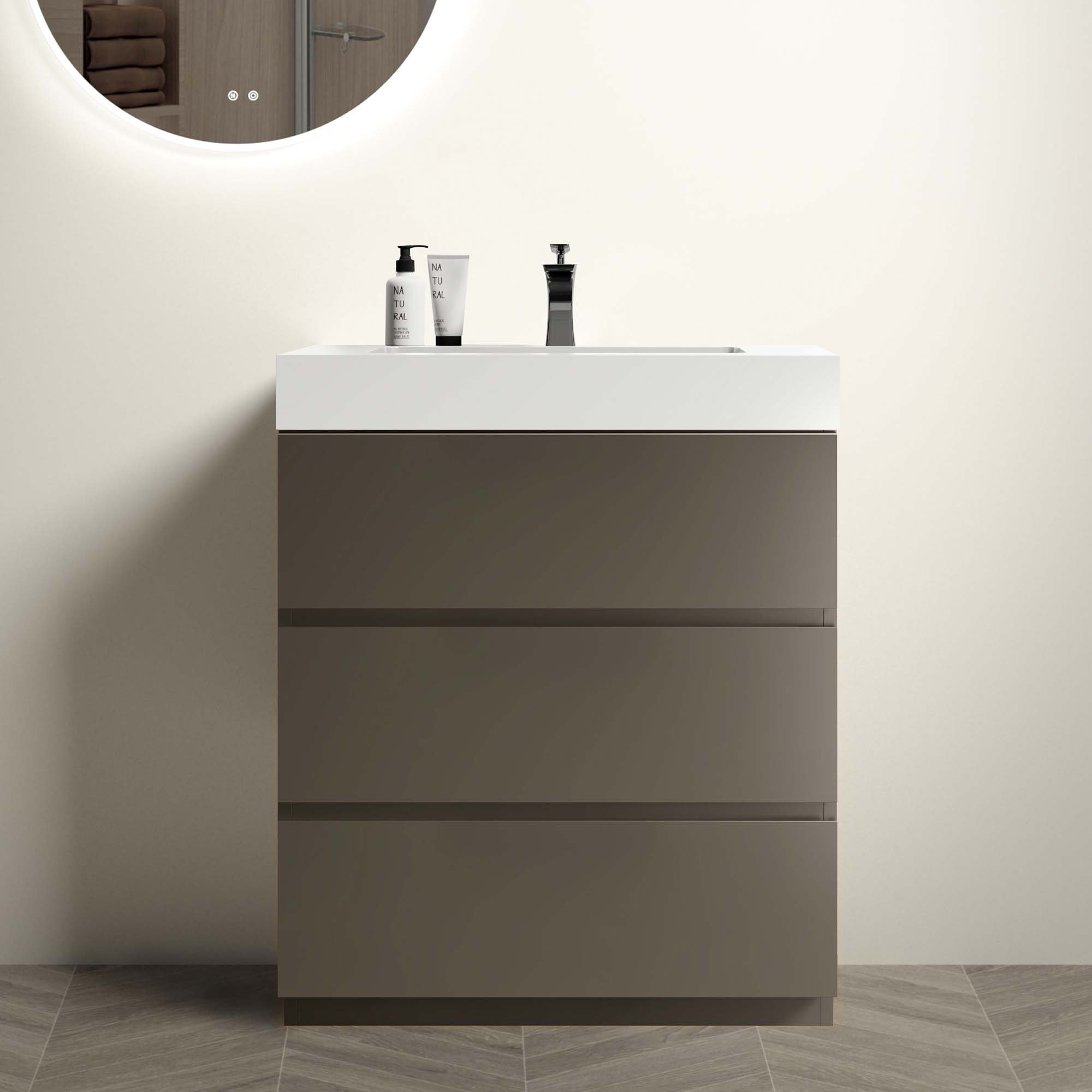 Ebern Designs Modern Freestanding Bathroom Vanity With Sink Basin ...