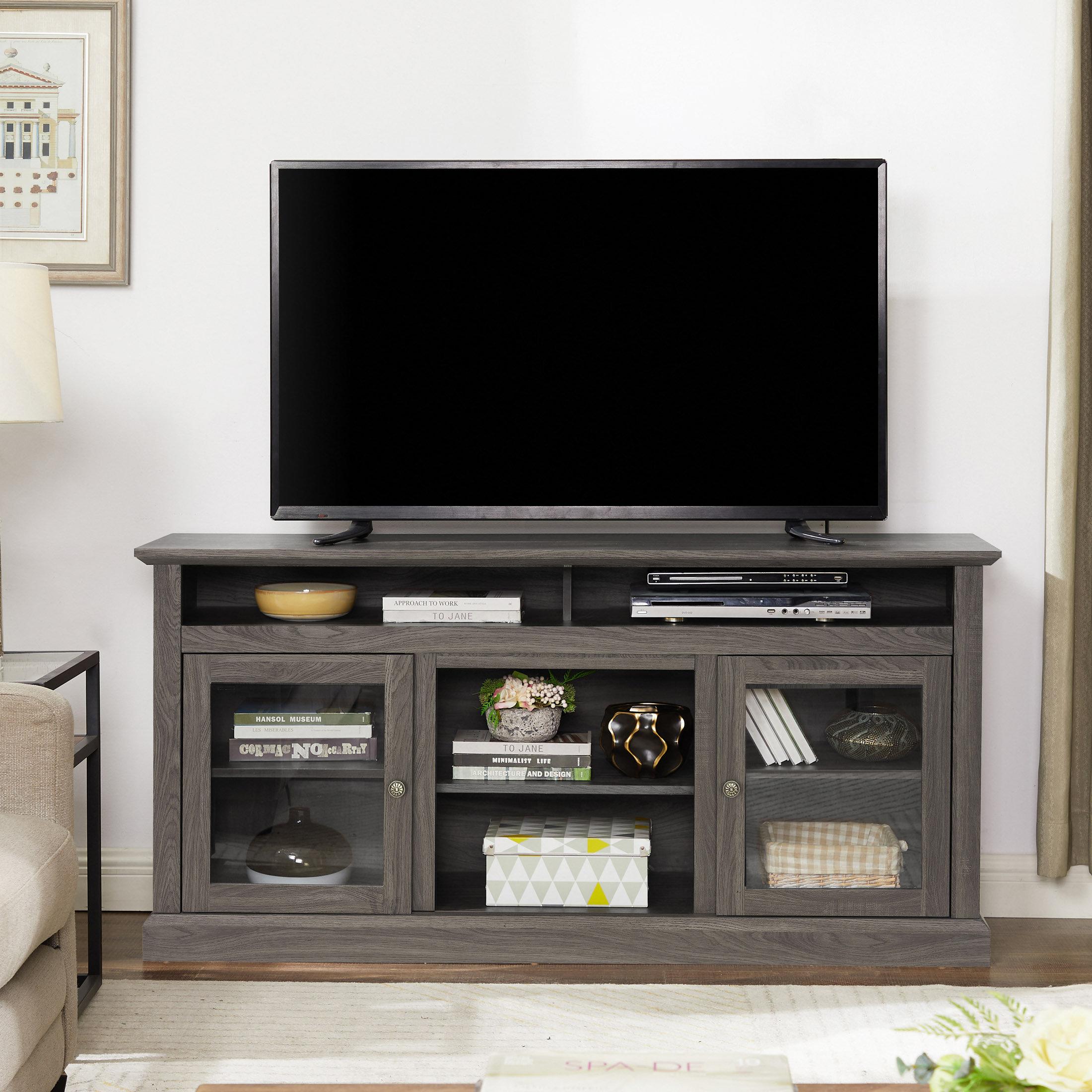 Red Barrel Studio® Contemporary TV Media Stand Modern Entertainment ...