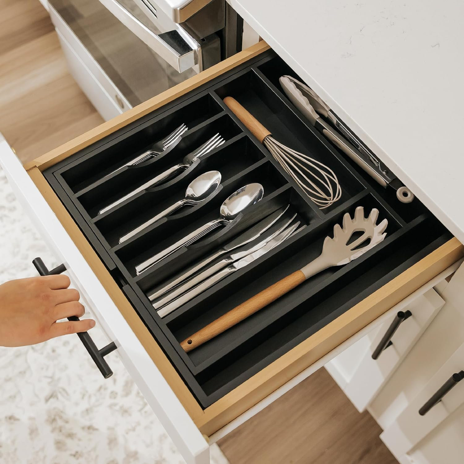 Prep & Savour Premium Silverware, Flatware and Utensil Organizer for ...