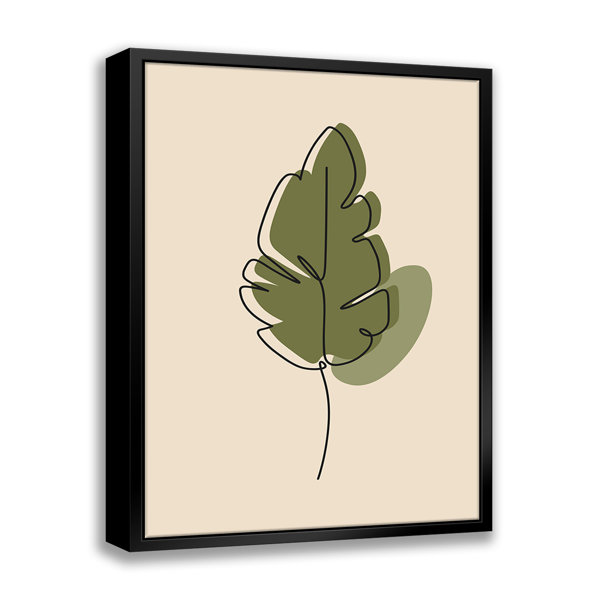 ATX Art Group LLC Abstract One Line Leaf Drawing II by Stanley Print ...