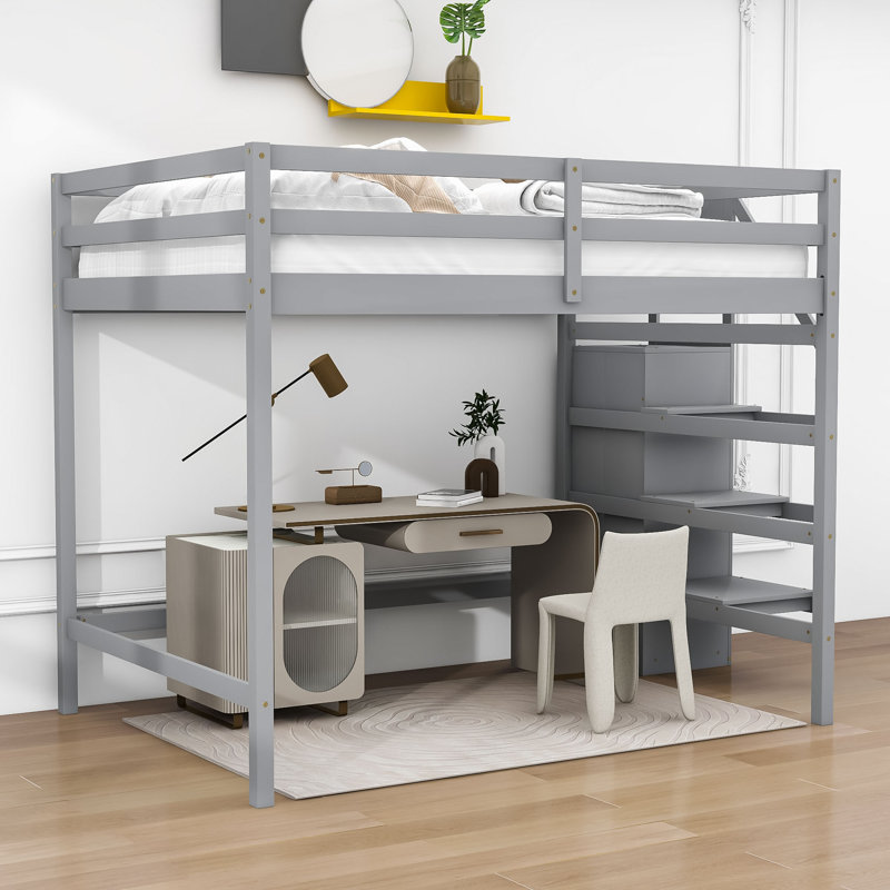 Harriet Bee Fidana Full Loft Bed by Harriet Bee | Wayfair
