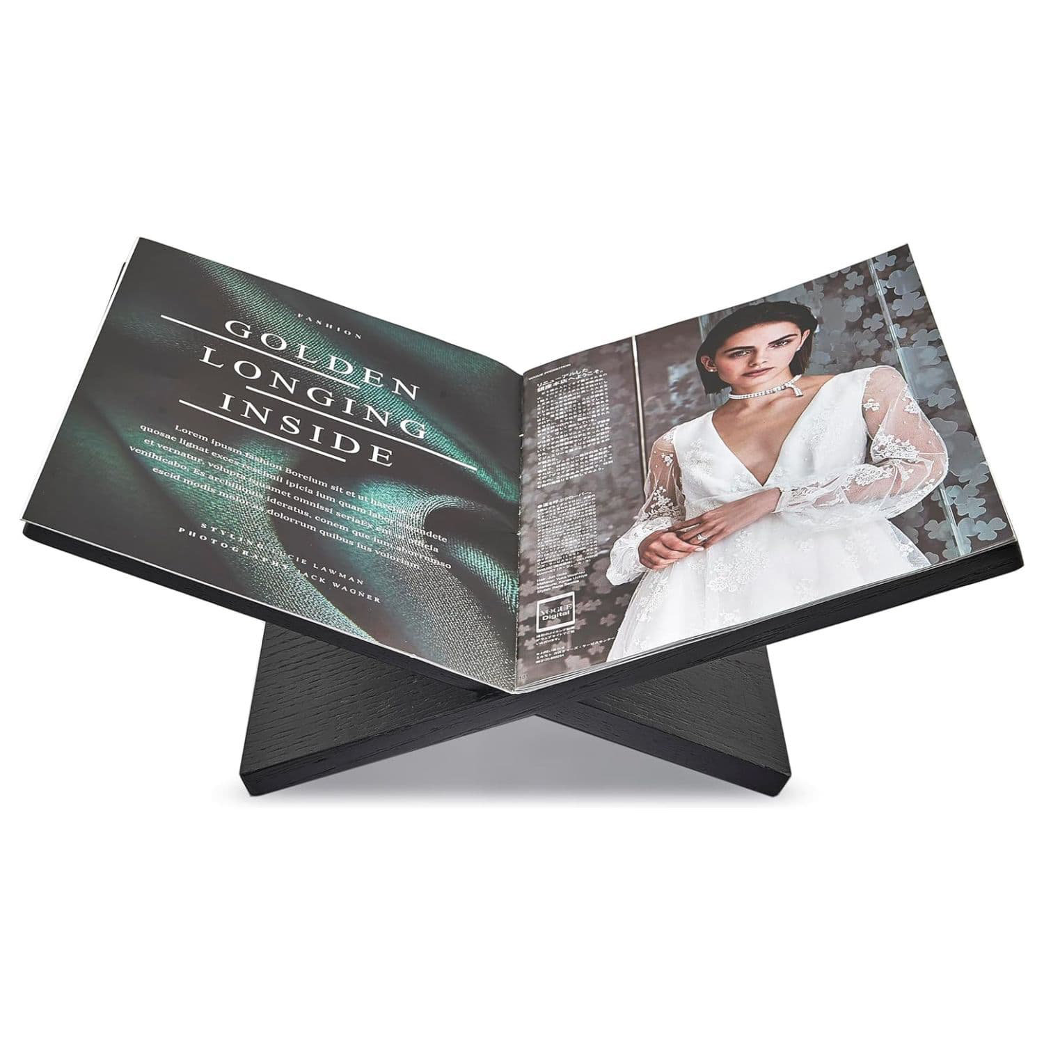 Ebern Designs Wood Cross Frame Open Book Display Holder | Wayfair.co.uk