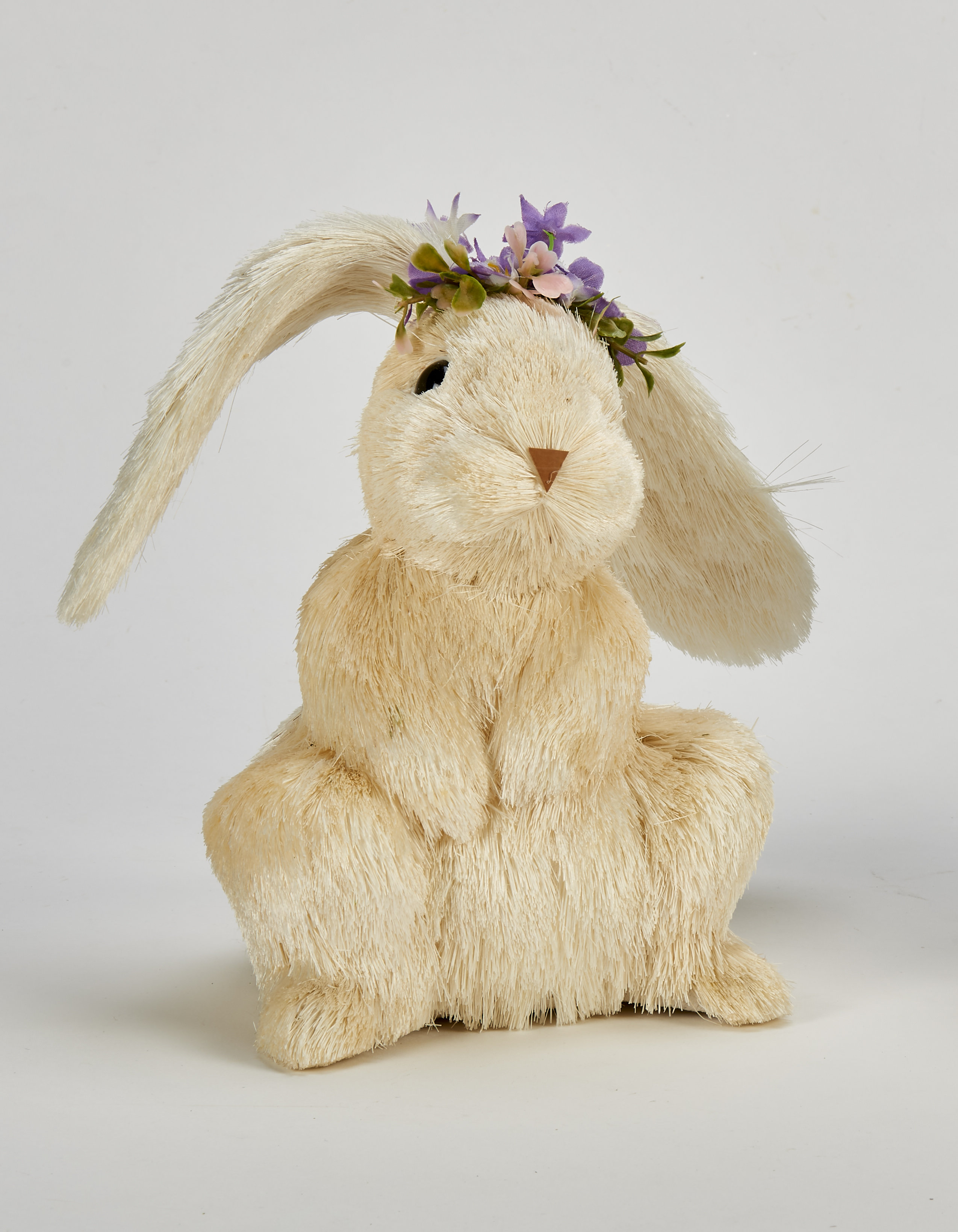 The Holiday Aisle® Sitting Easter Bunny With Purple Flowers Headband ...