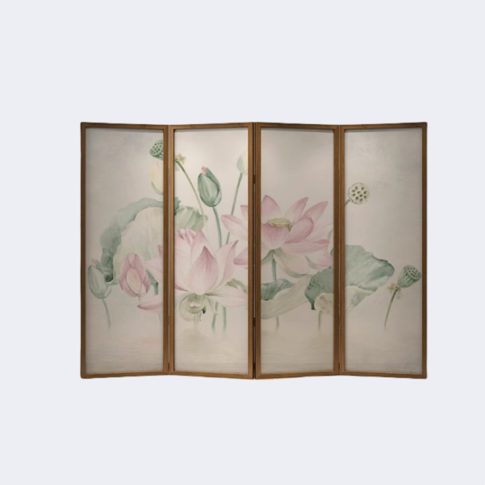 Sleek Surface Designs Retro Wooden Lotus Screen - Wayfair Canada