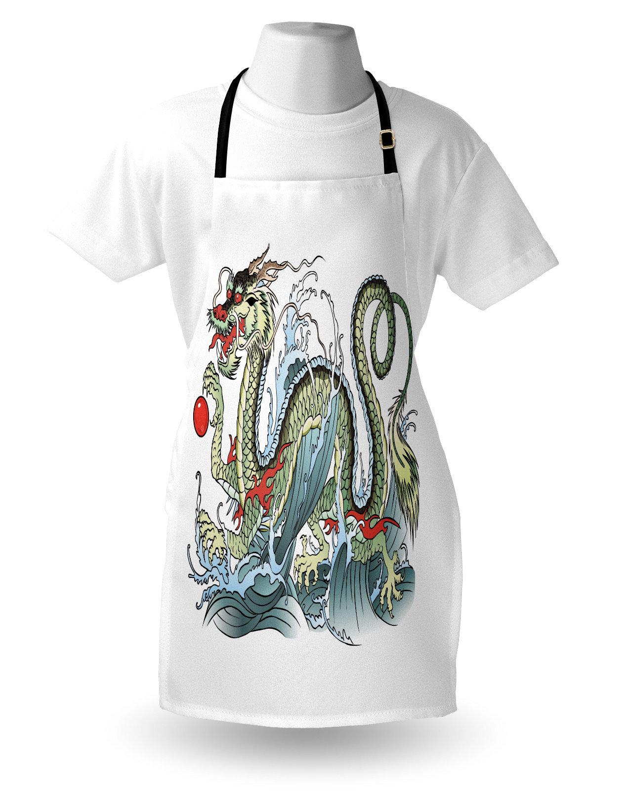 East Urban Home Dragon Apron Unisex, Eastern Creature, Adult Size, Pale ...