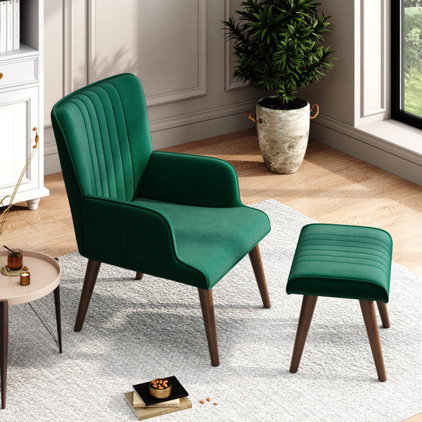 Etta Avenue™ Marc 68.98Cm Wide Tufted Lounge Chair and Ottoman ...