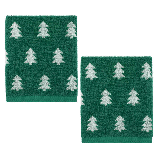 Nicole Miller Home Nicole Miller Festive Pine 2-Pack Hand Towel Set ...