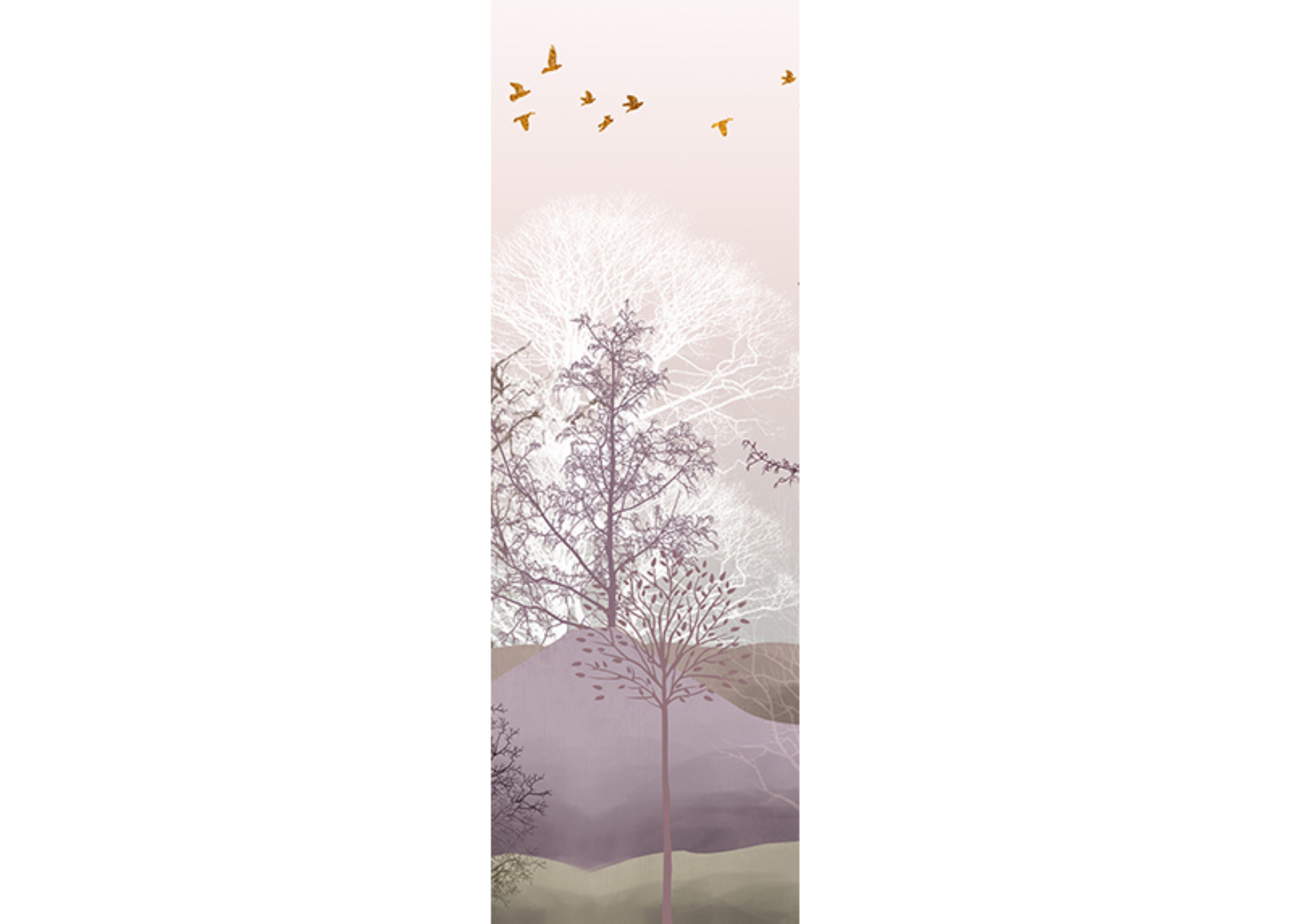 Loon Peak® Cayden-Jay Minimalist Tree 9' L x 35" W Wall Mural | Wayfair