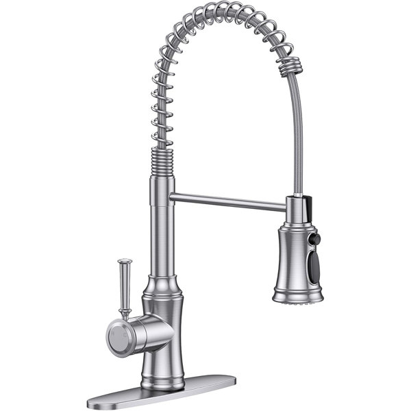 AMIBZ Kitchen Faucet With Pull Down Sprayer,Single Handle Spring ...