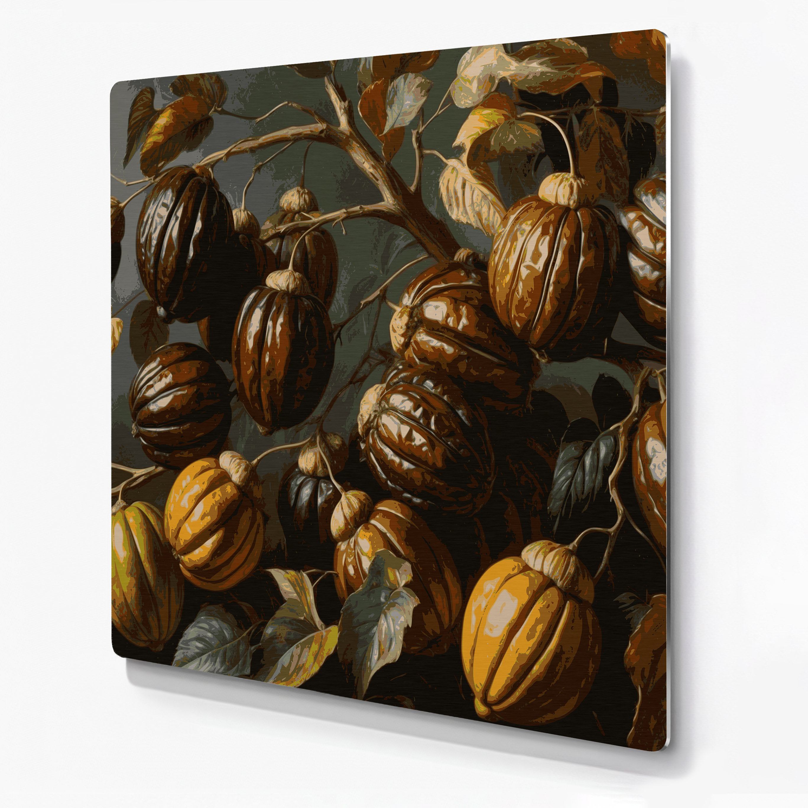 Hokku Designs Fruit Carob Black Metal Wall Art | Wayfair