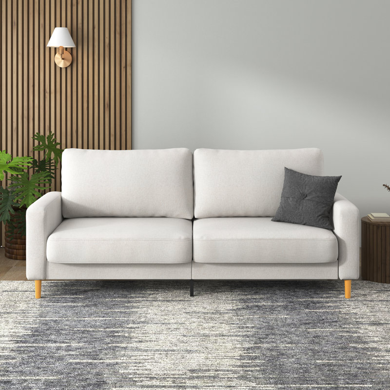 Wade Logan® Brinnlee 76.7" Square Arm Upholstered Contemporary Modern ...