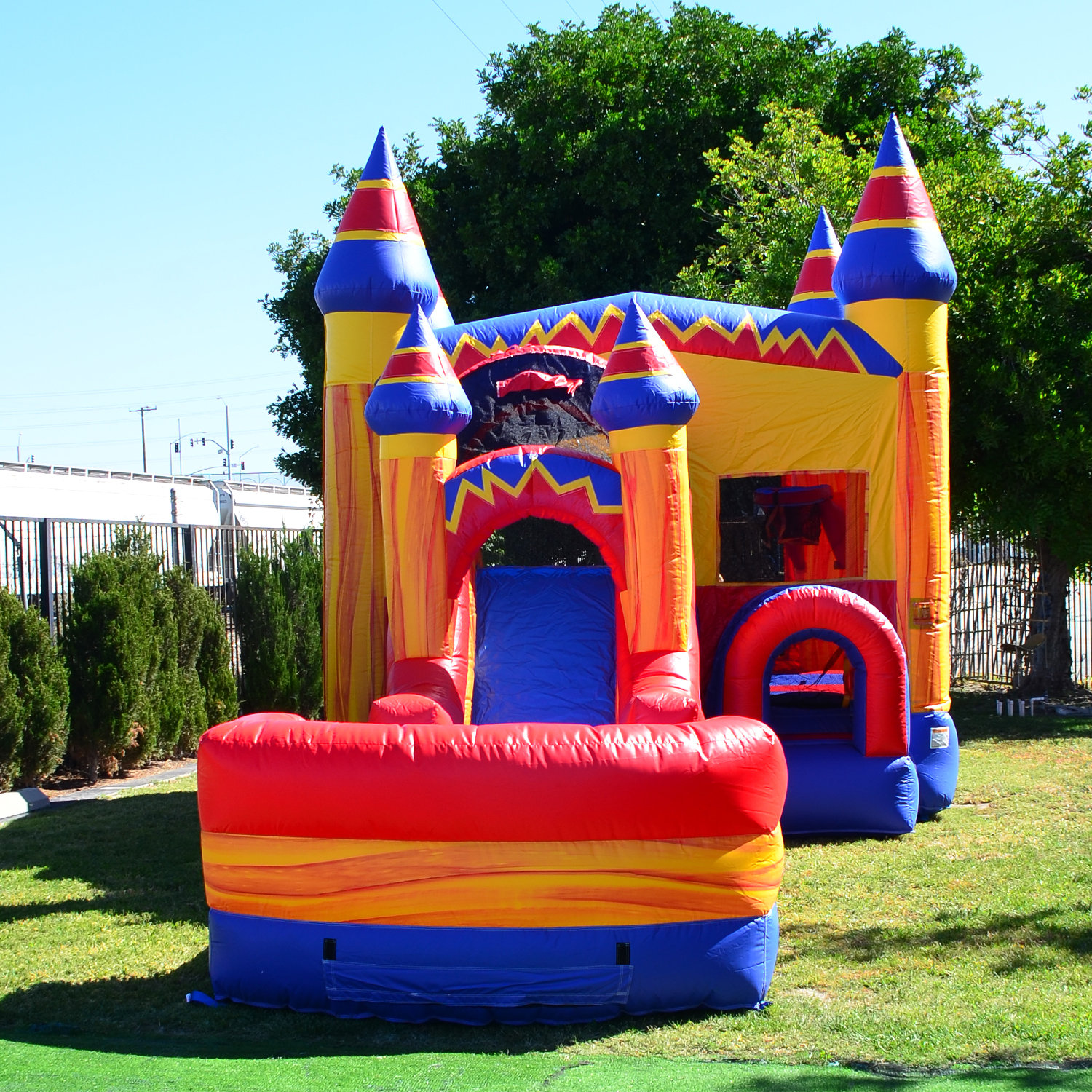 JumpOrange Superhero Commercial Grade Bounce House Water Slide for Kids ...