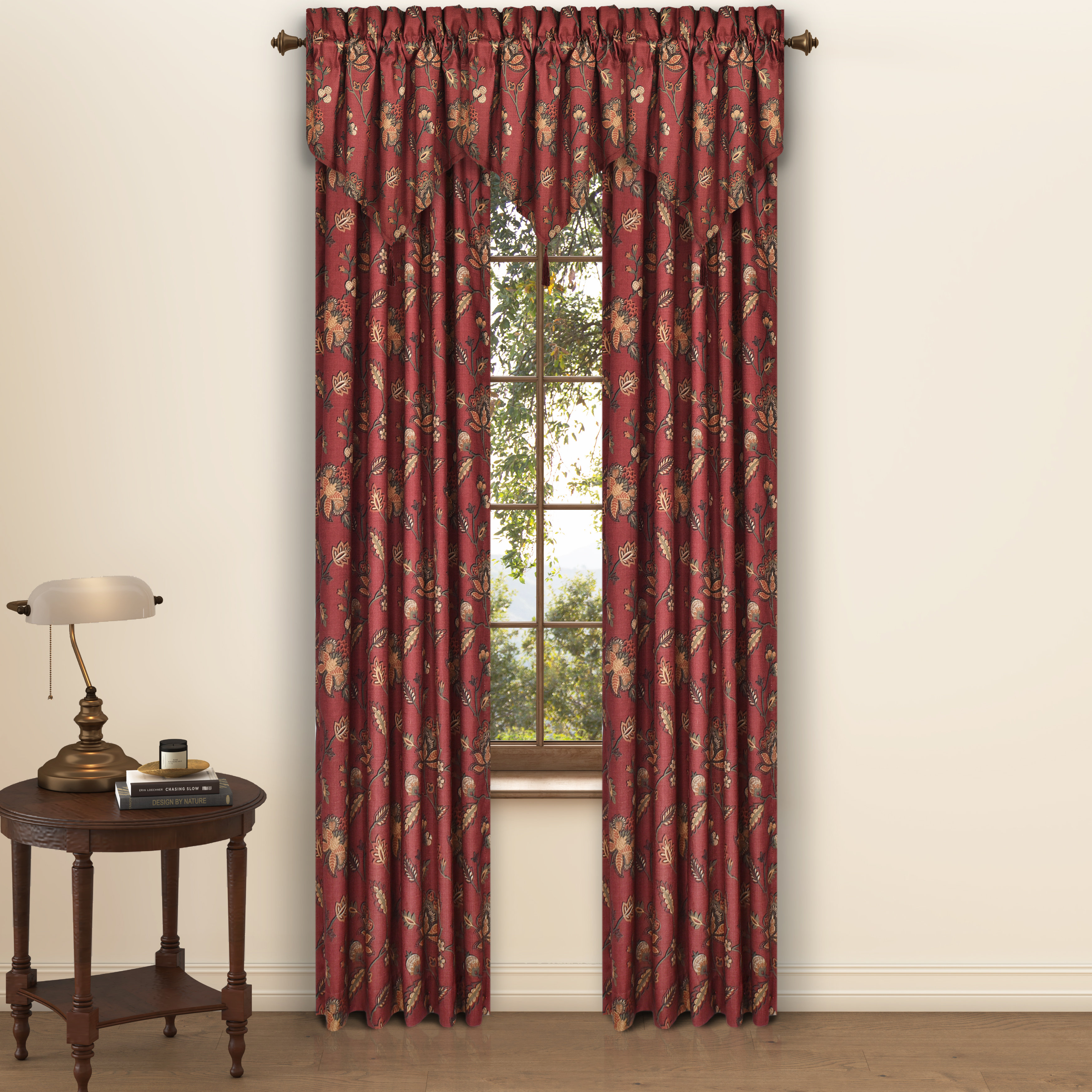 Royal Court Bari 84" Window Panel Pair Red | Wayfair