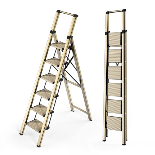 WFX Utility™ 6 - Step Aluminum Folding Small Step Ladder | Wayfair