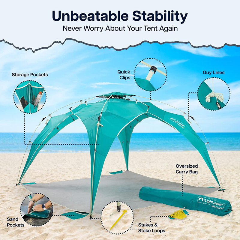 ECR4Kids Lightspeed Outdoors Eco Quick Canopy, Beach Tent, Parasailing ...