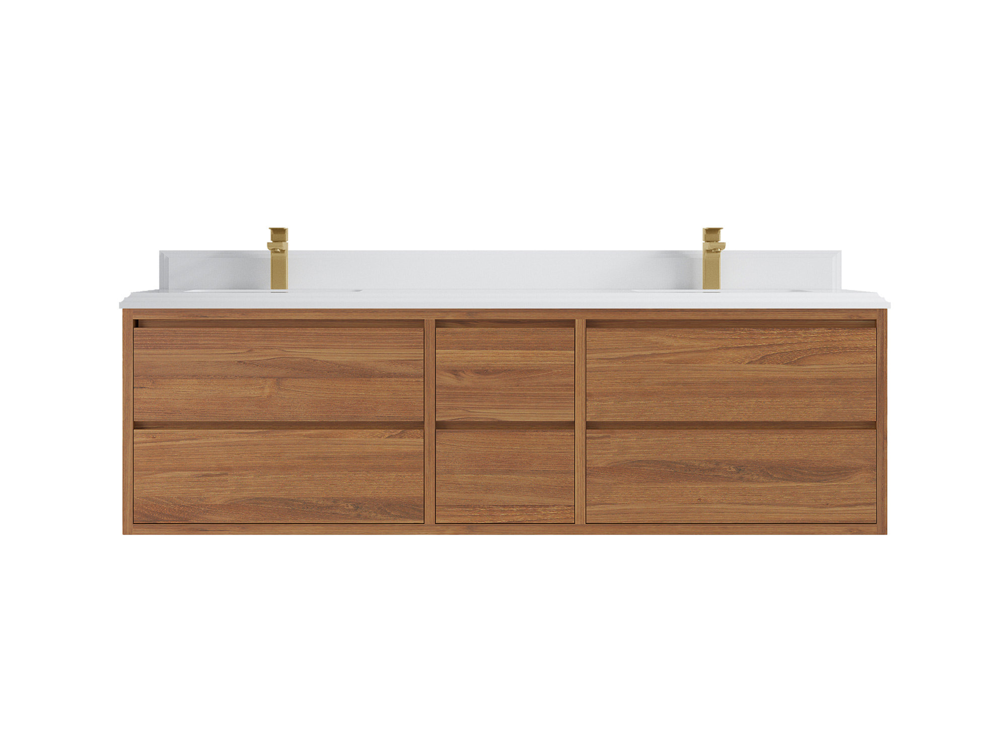 Willow Collections Madison Floating 72'' Double Bathroom Vanity with ...