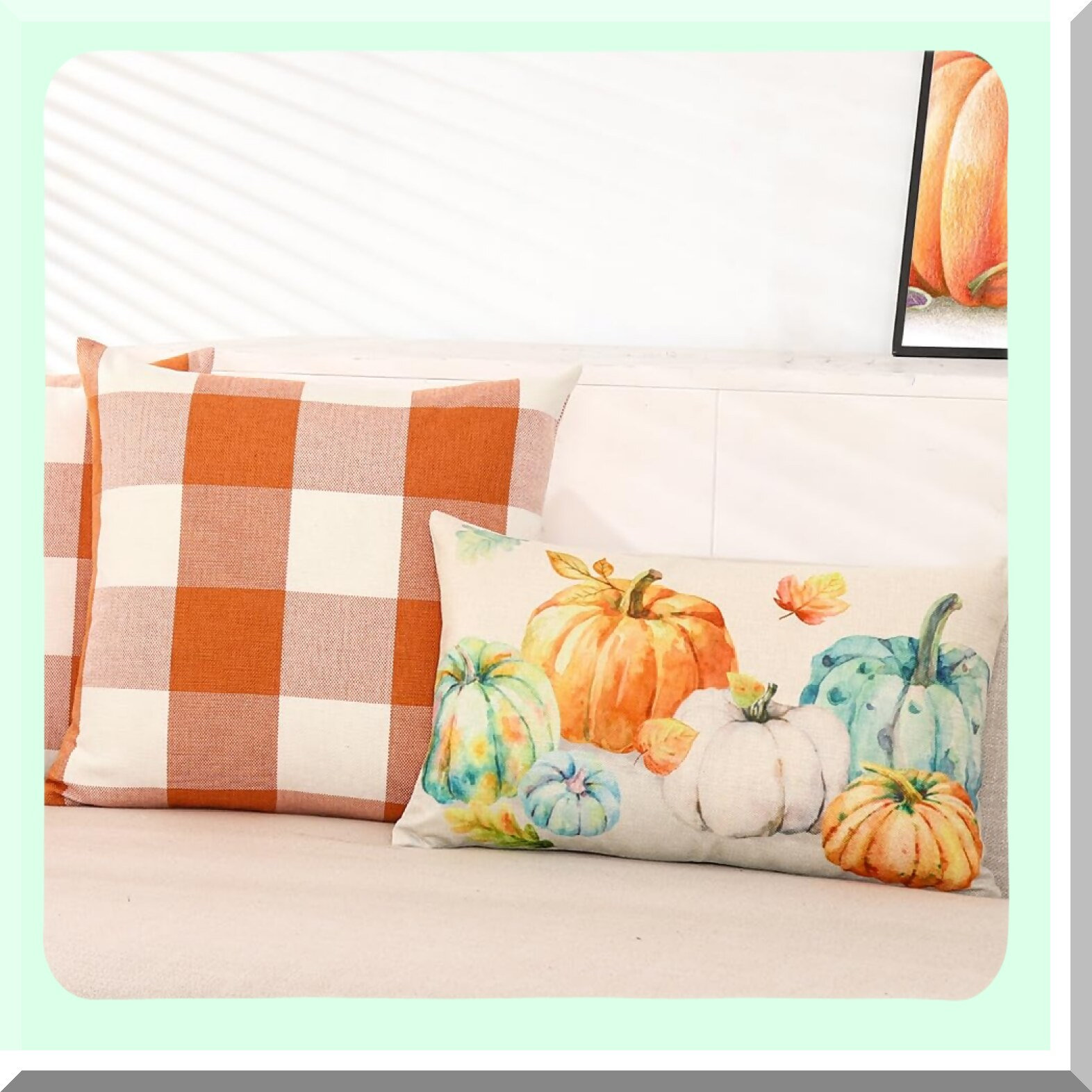 BRBCA Autumn Harvest Pillow Collection - Set of 3 Decorative Throw ...