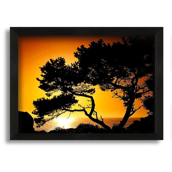 Highland Dunes Fallen Ocean Sun - Picture Frame Photograph on Canvas ...