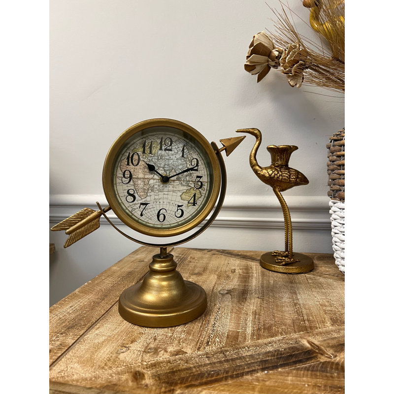 Breakwater Bay Vintage Arrow Table Clock | Wayfair