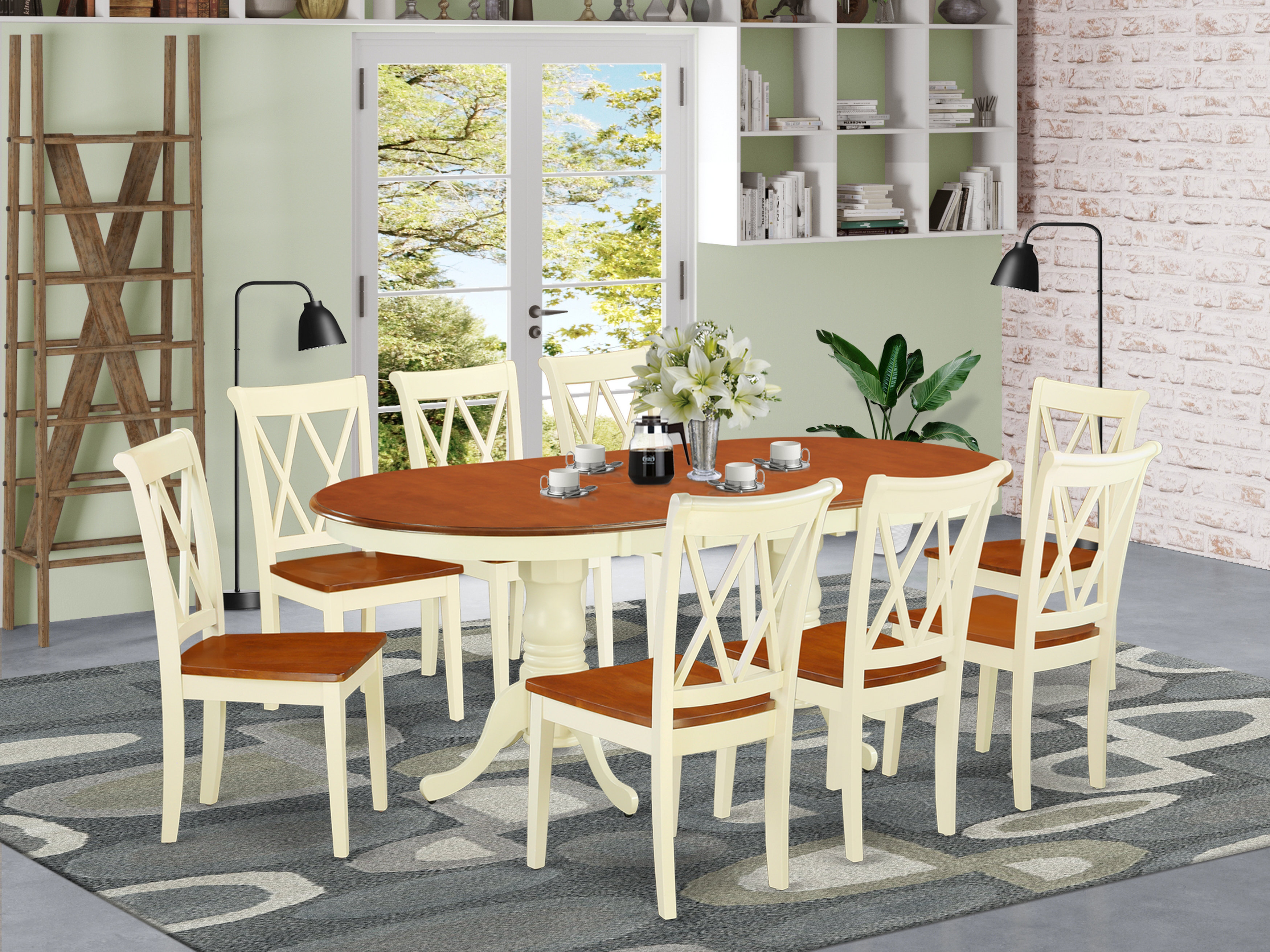 Laurel Foundry Modern Farmhouse® Ashtyn 9 - Piece Solid Wood Dining Set ...