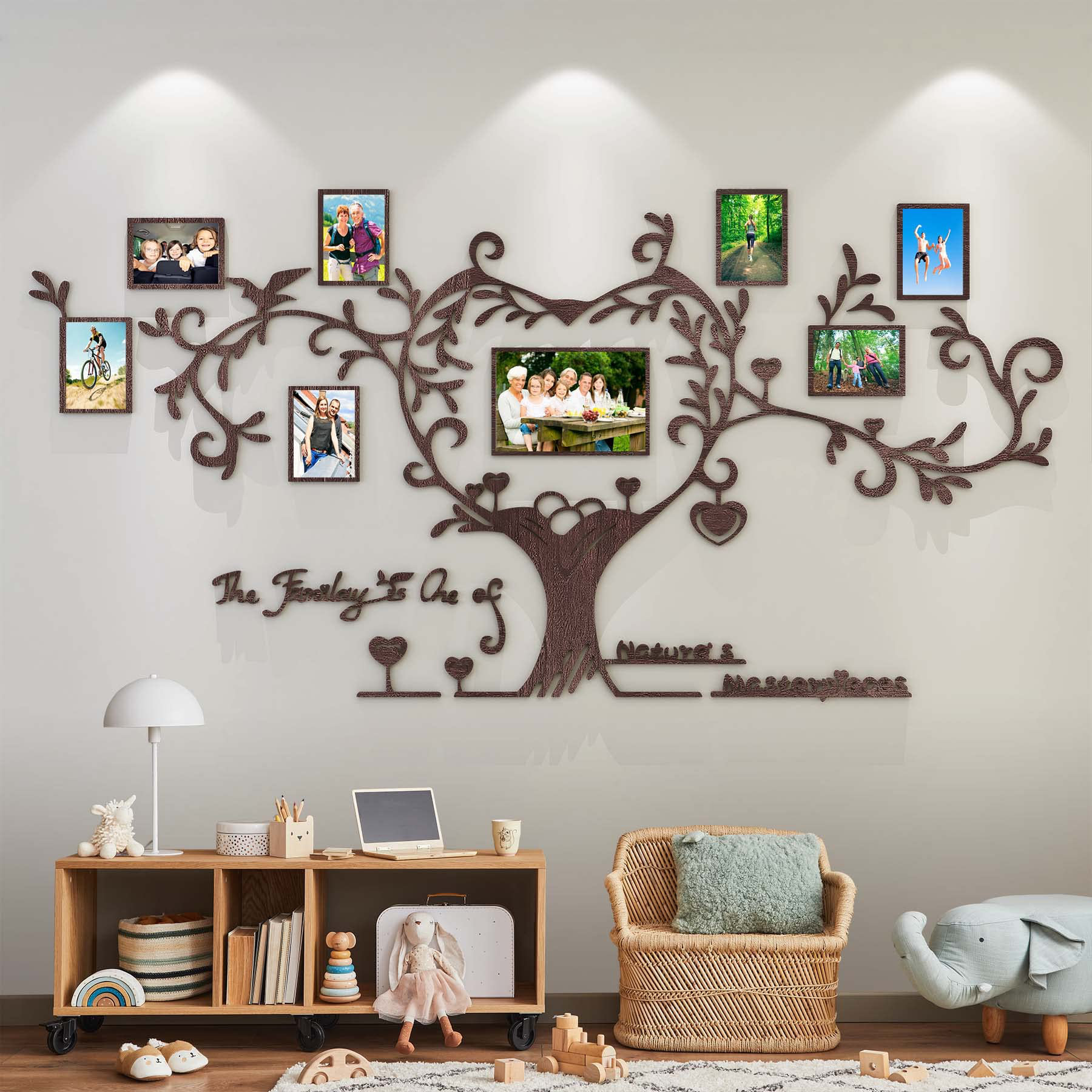 Red Barrel Studio® Love Family Tree Picture Frame Collage Removable 3D ...