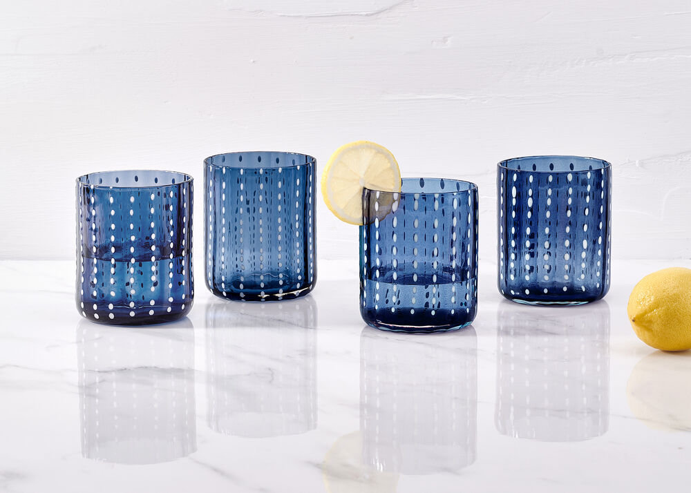 Darbie Angell Dappled Clouds Double Highball Glasses | Wayfair