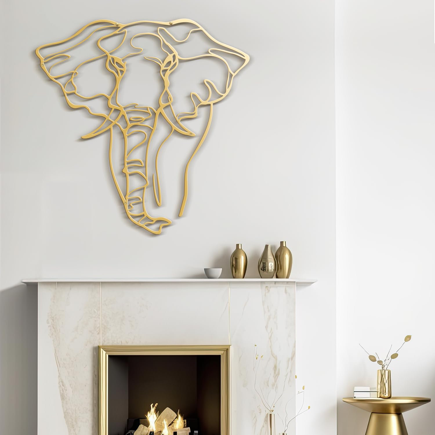 SIGNLEADER Elephant Animals Black Minimalist Modern Abstract Wall ...