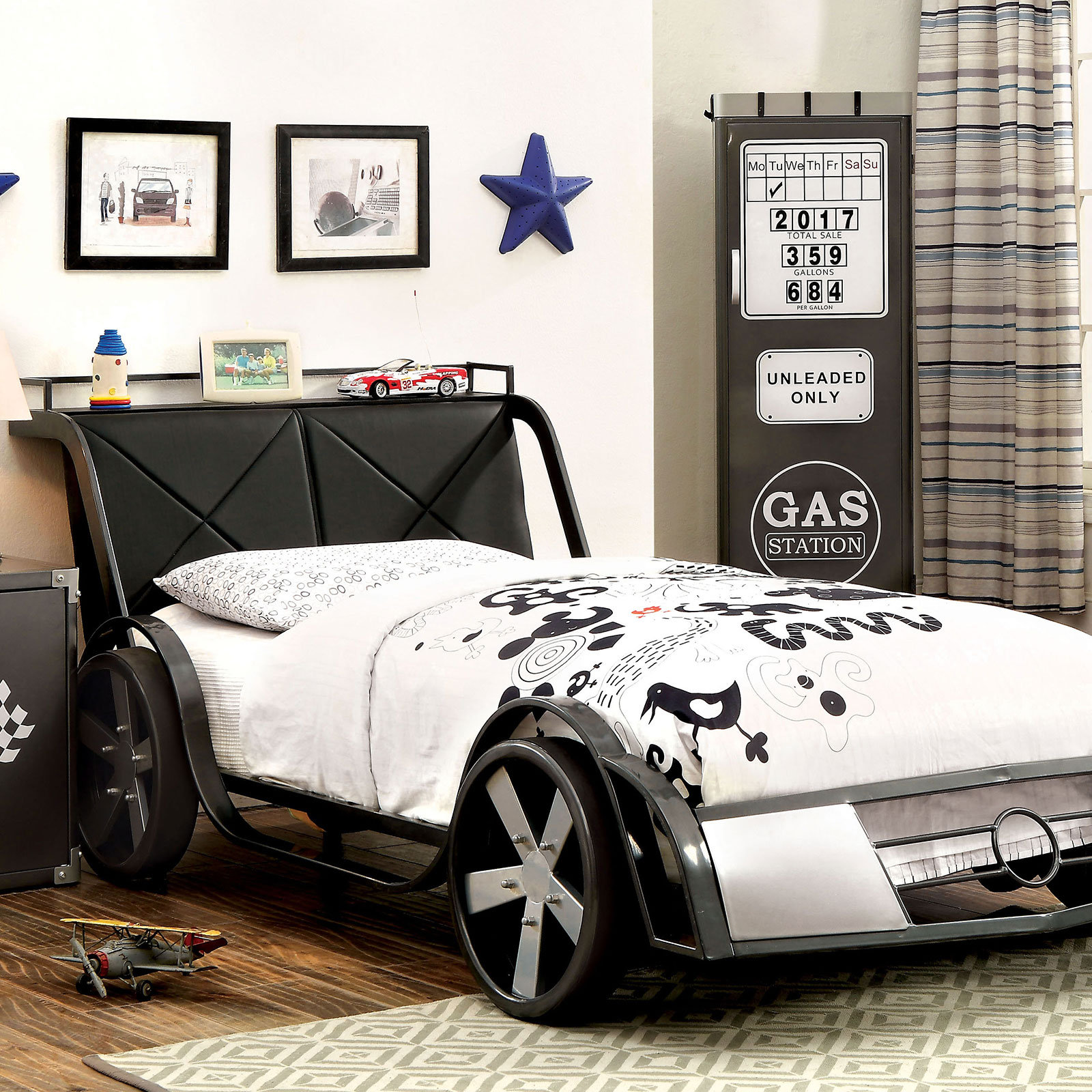 Zoomie Kids Barling Car Bed with Shelves by Zoomie Kids - Wayfair Canada