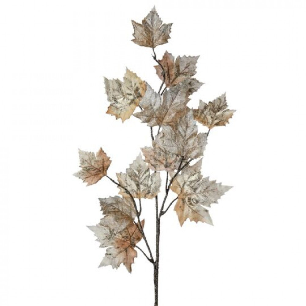 Ebern Designs Metallic Maple Leaf Spray Faux Plants And Trees | Wayfair