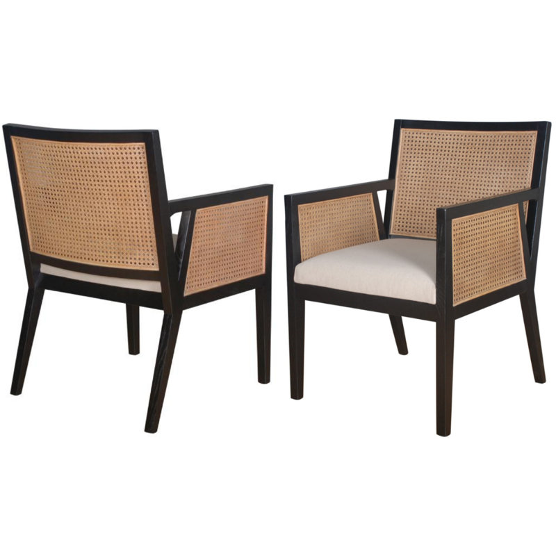 American furniture brand Linen Solid Back Arm Chair | Wayfair