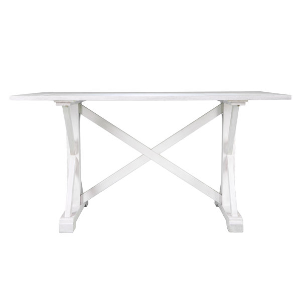 August Grove® Commack Solid Wood Top Dining Table & Reviews | Wayfair