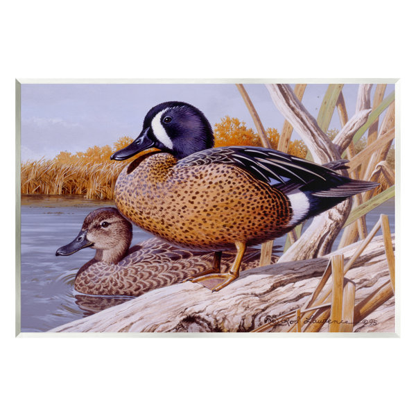 Stupell Industries Ba-351-Wood " Ducks At Pond's Edge " by Rod Lawrence ...