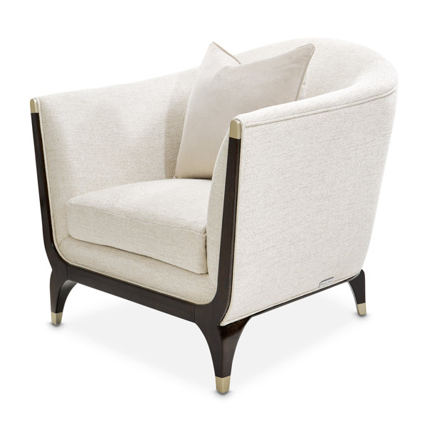 Michael Amini Paris Chic Matching Chair - Cremini/Espresso | Perigold
