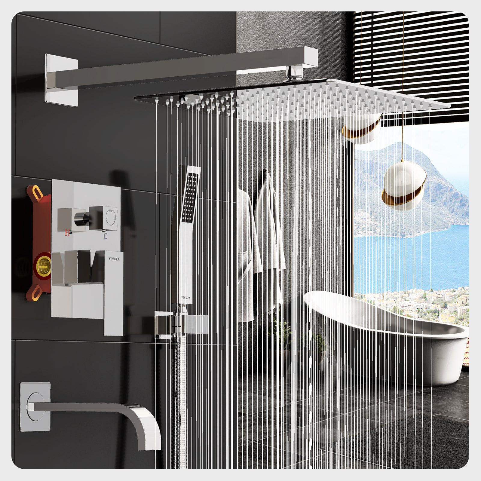 Vinura Luxury Complete Shower System with Rough-in Valve - Wayfair Canada
