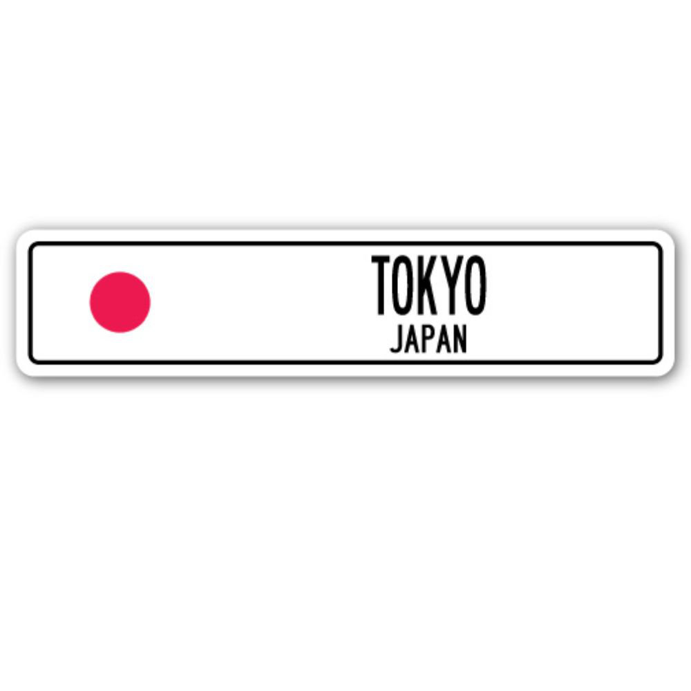 SignMission TOKYO JAPAN Street Sign Japanese Flag City Country Road ...