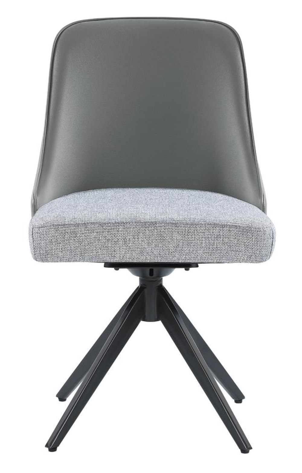 George Oliver Hagg Leather Side Chair in Gray Set of 2 | Wayfair