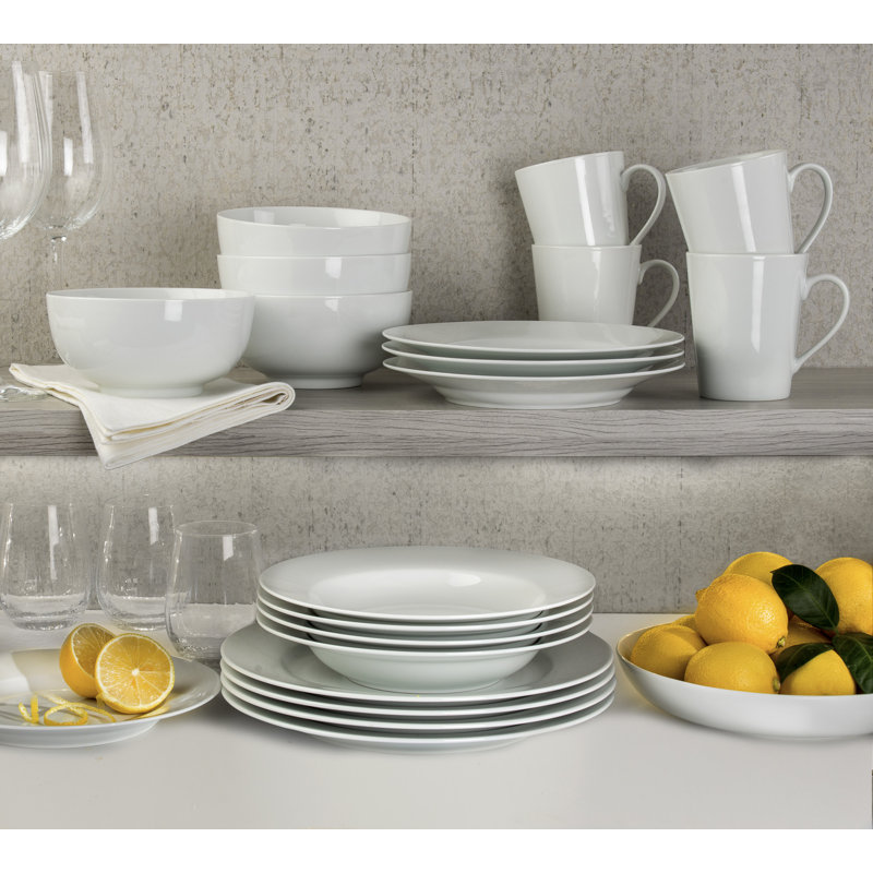 Euro Ceramica Claire Classic Rim 16pcs Dinnerware Set ( Dinner Plate ...