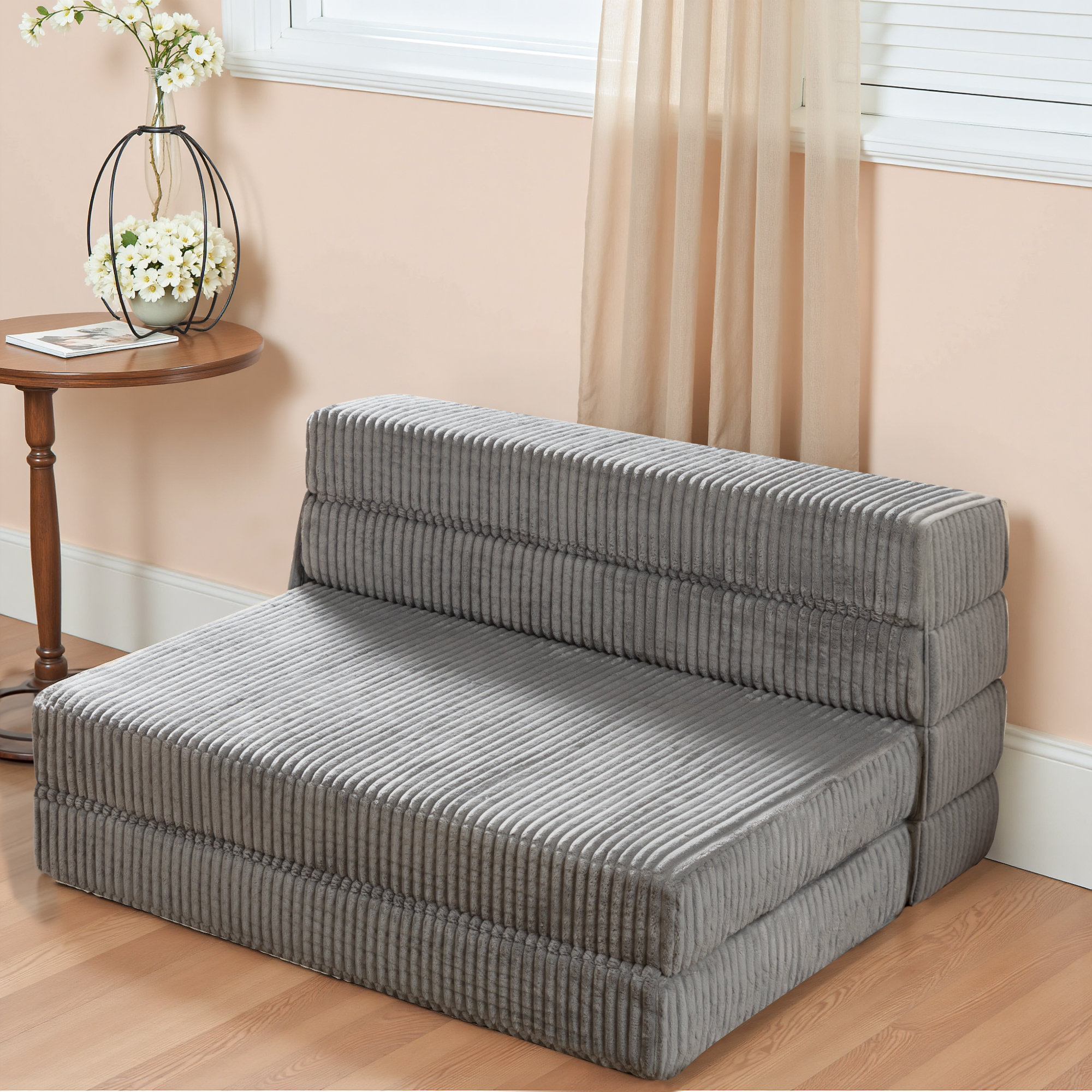 Latitude Run® 81" W x 41.3" D Folding Sofa Bed -Fold Out Couch, High ...