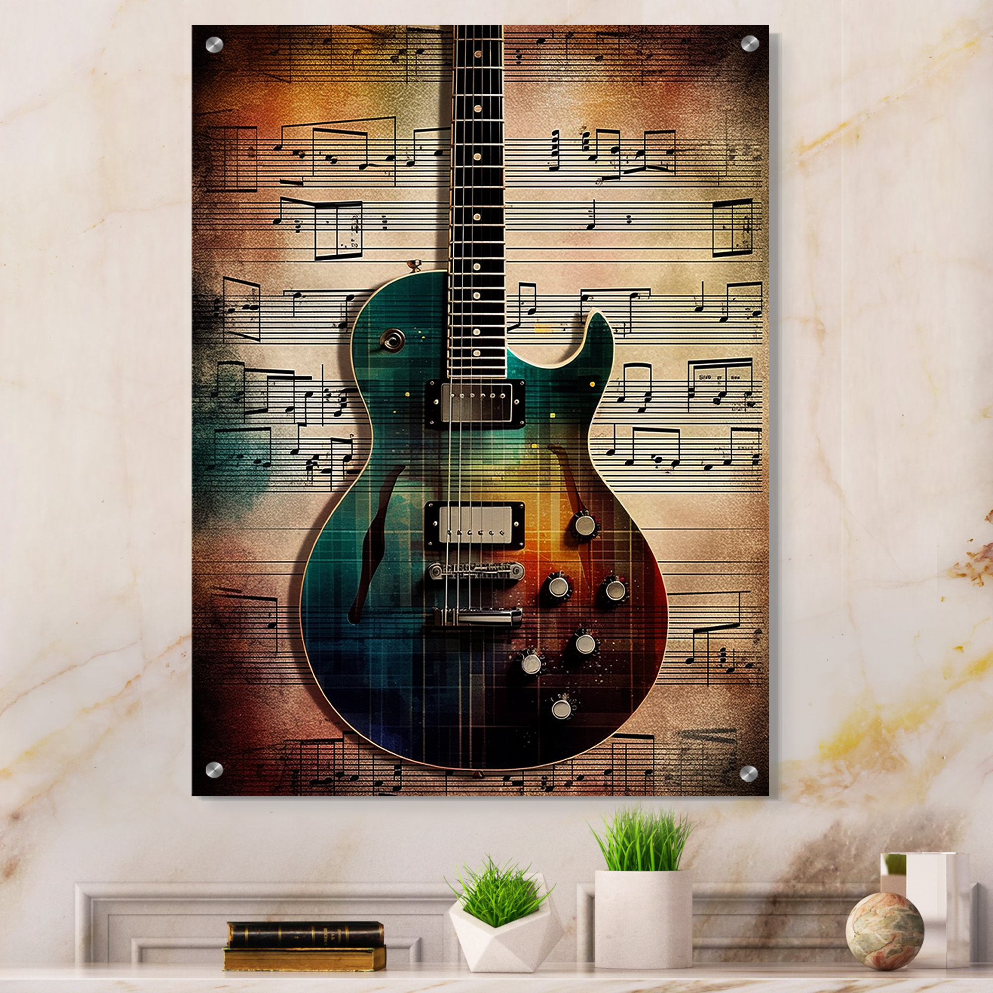 Charlton Home® Playing To The Melody - Music Acrylic Wall Art | Wayfair